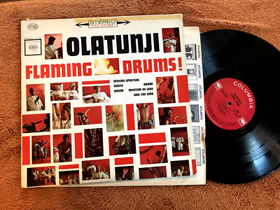 OLATUNJI Flaming Drums LP CS8666 STEREO 1962 African Spiritual Jazz 2 ...