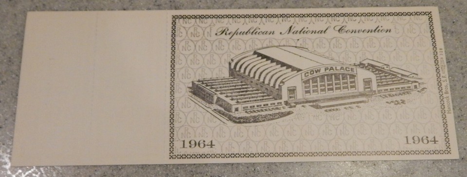Republican National Convention 1964 One Day Entertainer Pass Unused | eBay