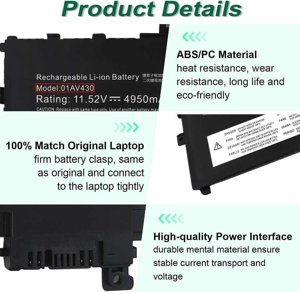 01AV430 01AV494 Battery for Lenovo ThinkPad X1 Carbon 5th 6th Gen | eBay