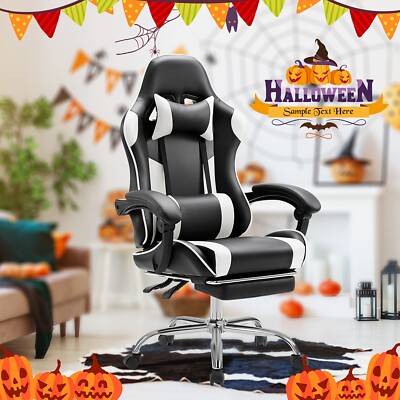 Ultimate Gaming Throne Ergonomic Computer Chair with Footrest, Adj. 360 ...