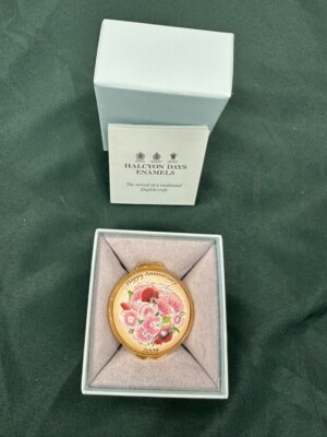 Halcyon Days Happy Anniversary 2008 Enamel Trinket Box | eBay