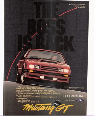 1982 Ford Mustang GT The Boss is Back 5.0L Hi Output V8 Vintage Color ...