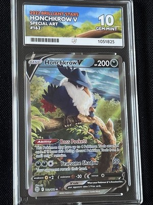 Honchkrow V 162/172 Brilliant Stars Special Art Pokemon Card Ace 10 ...