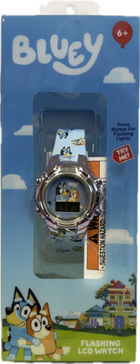 Watch - Bluey - Blue Wristwatch Digital Flashing LCD Light NEW Boys ...