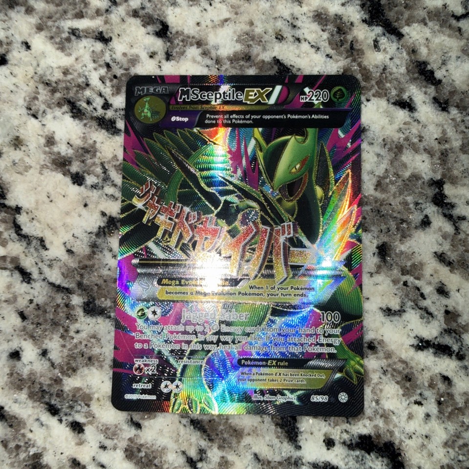 Pokémon Mega Sceptile EX TCG Full Art Ultra Rare Card Ancient Origins ...