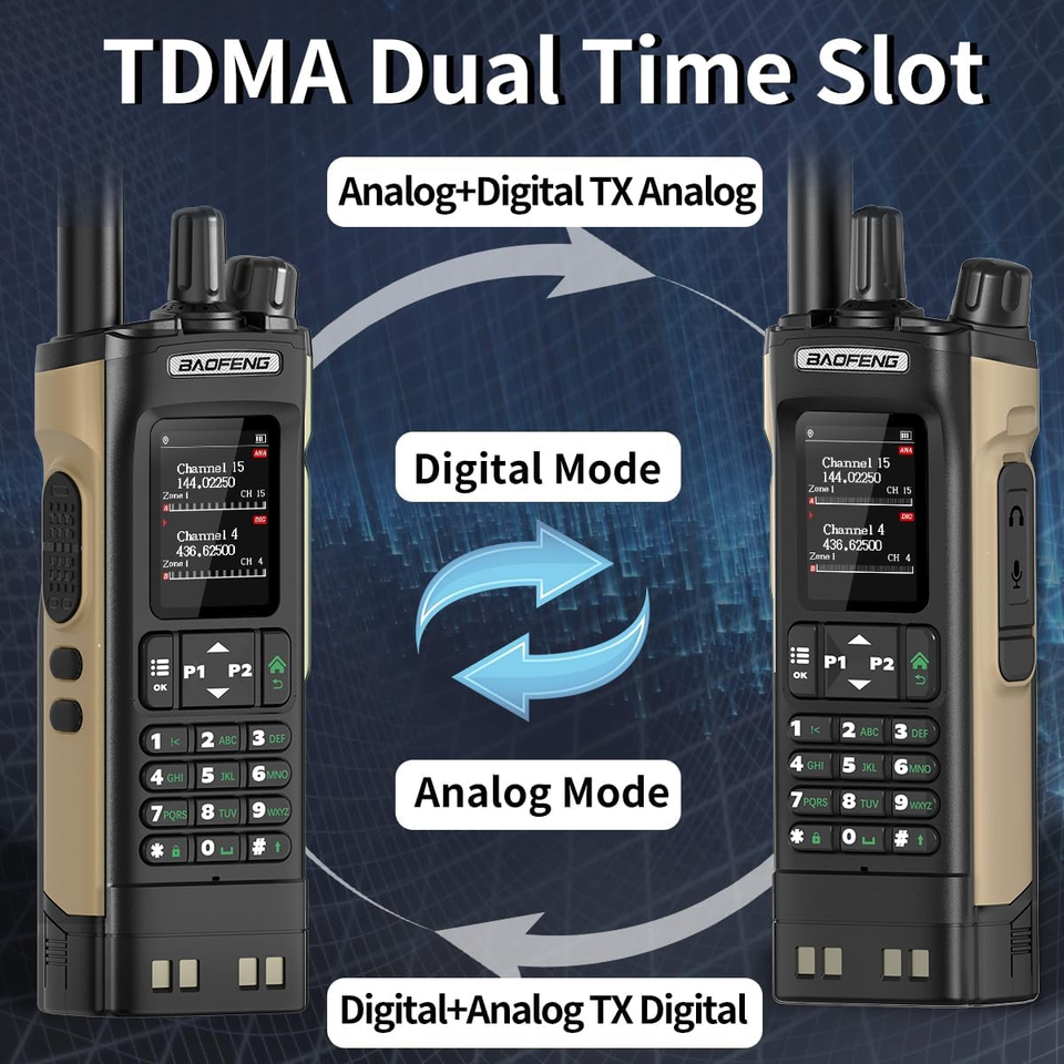 DM32 DMR Ham Radio 10W Dual Band Handheld Two Way Radio GPS NOAA | eBay