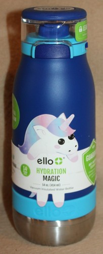 Ello Hydration Magic Dark Blue Anti-Microbial Soft Straw Drinking Cup ...