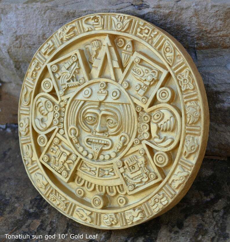 Ancient Mayan Sun God TUMOVO 5 Panel Ancient Sacred Mayan Sun God