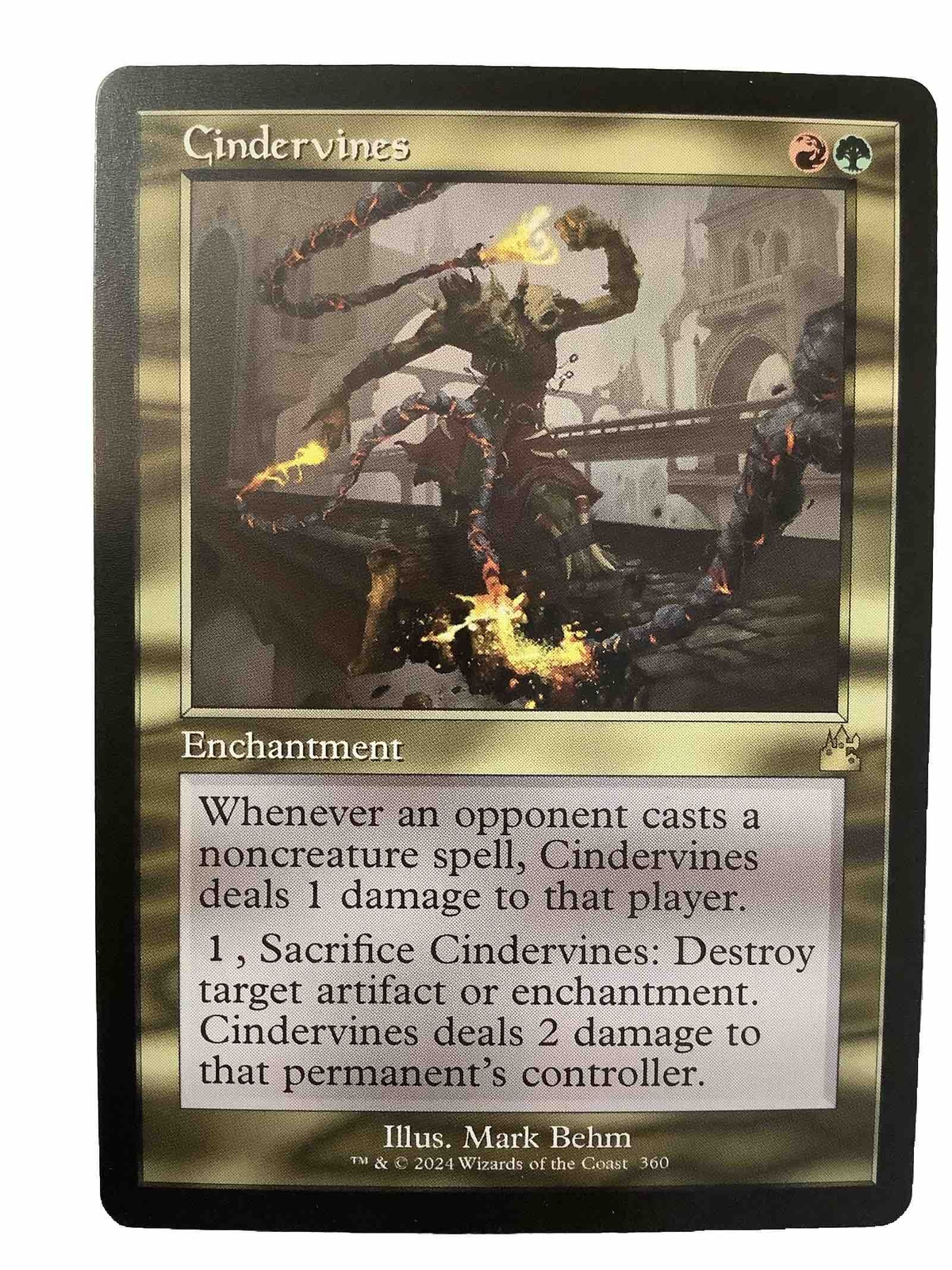 MTG RVR: Cindervines (Enchantment) Retro Frame Rare 360 | eBay