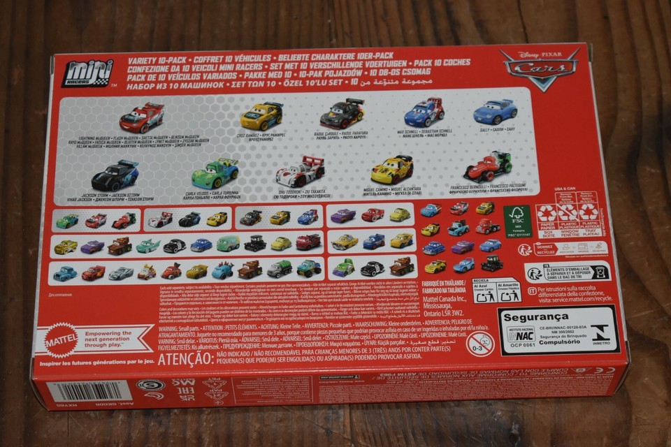 DISNEY PIXAR CARS MINI GLOBAL RACERS CUP 10-PIECE VARIETY SET HXY65 LMQ ...