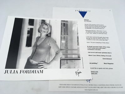 JULIA FORDHAM- PHOTO & PRESS RELEASE - VIRGIN RECORDS | eBay