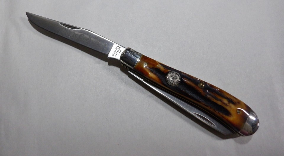 Schrade National Knife Collectors Association #9348 1982 Stag Trapper 3 ...