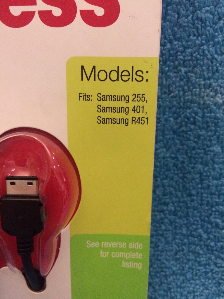 JUST WIRELESS SAMSUNG A/C PHONE CHARGER FITS 255, 401, R451 Plus Many ...