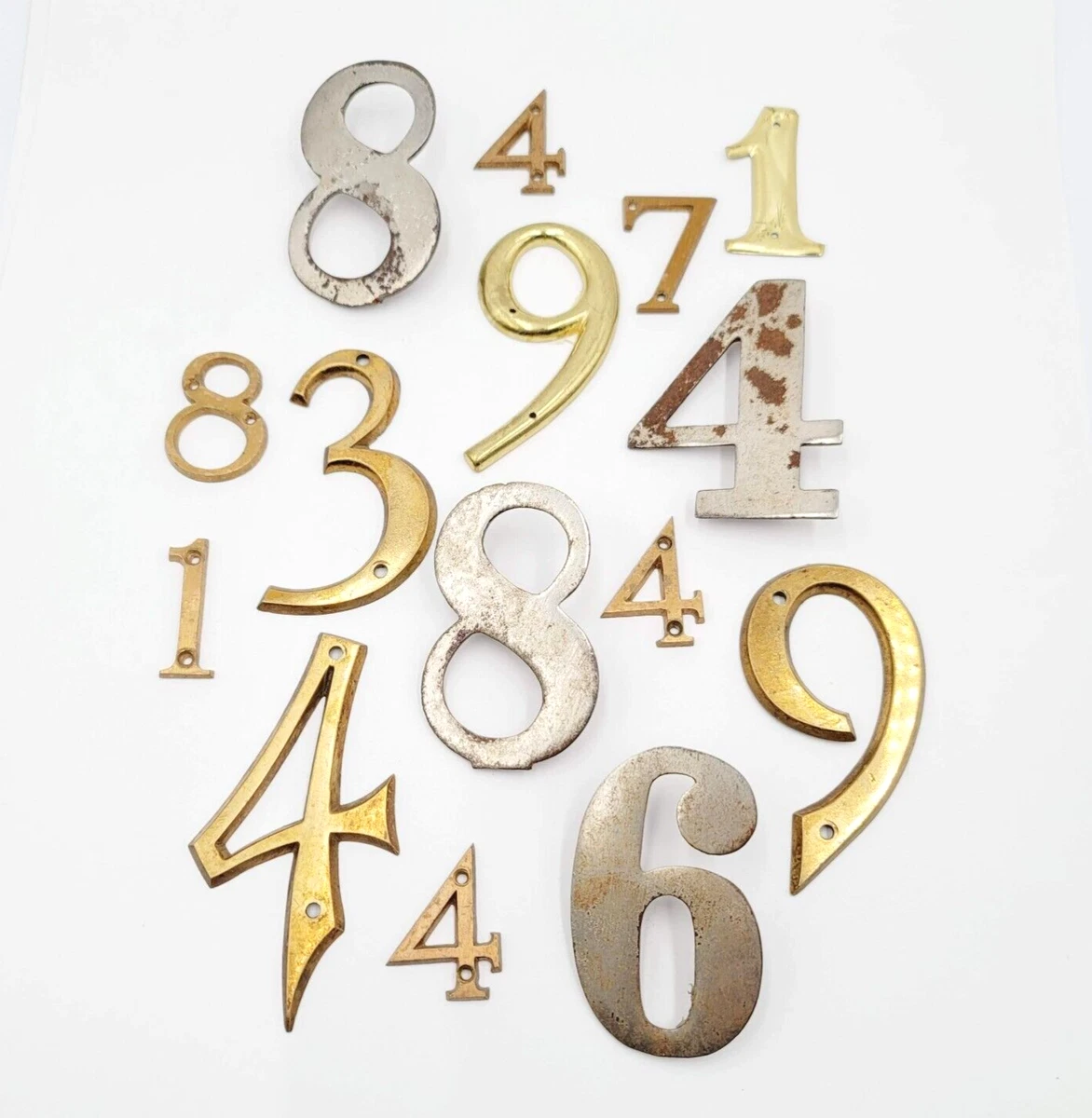 Vintage Metal Numbers