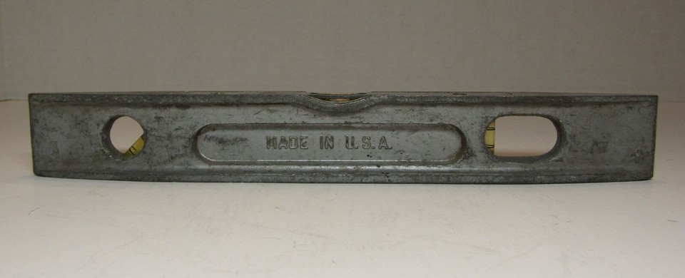 Vintage 9" *Mayes Bros.* 3 Bubble Aluminum Torpedo Level Johnson City ...