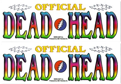 The Grateful Dead "Official Dead Head" Sticker Lot Logo Emblem Bumper ...