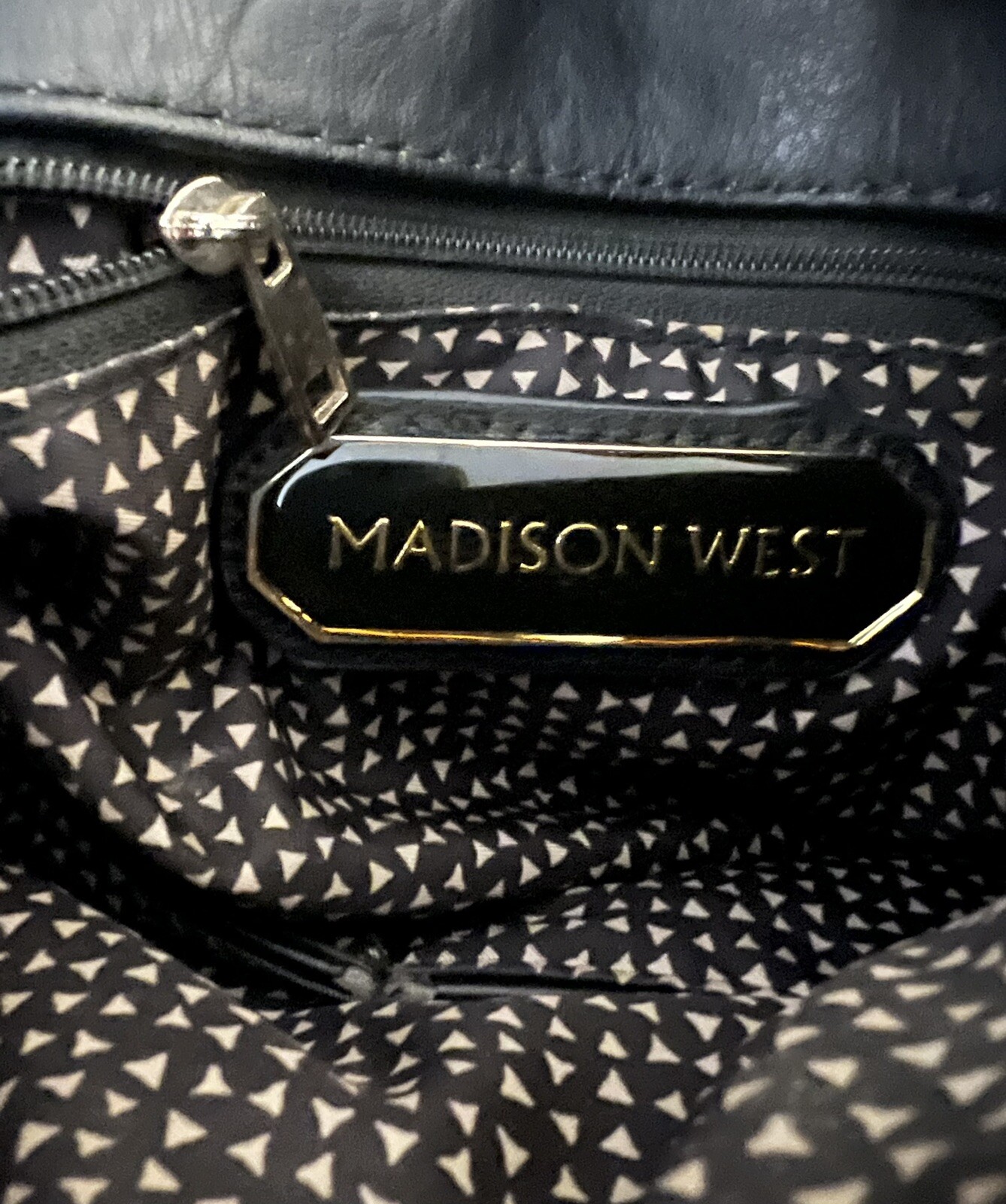 Madison west black leather shoulder bag | eBay