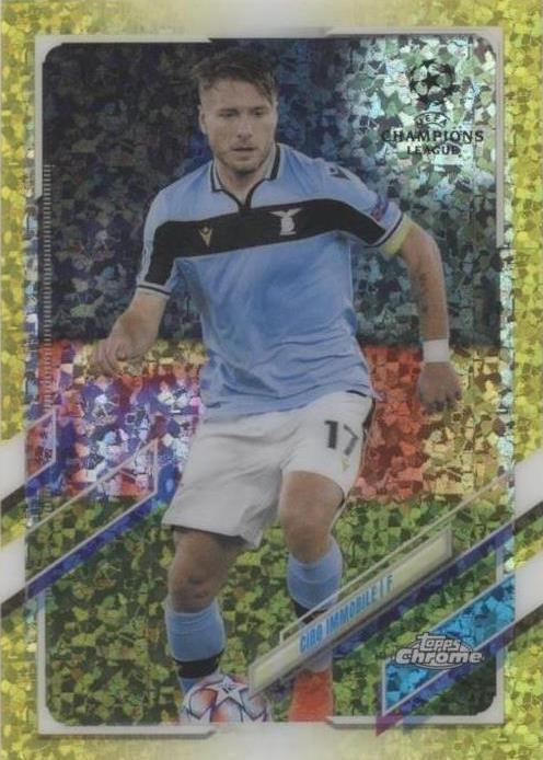 2020-21 Topps Chrome UCL - Ciro Immobile #13 Yellow Mini-Diamond ...