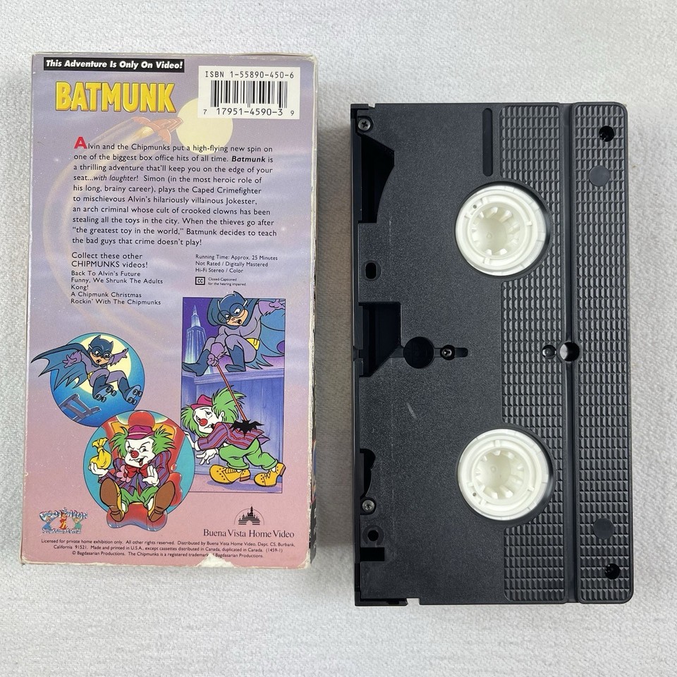 Alvin and the Chipmunks Go to the Movies - Batmunk (VHS, 1992 ...