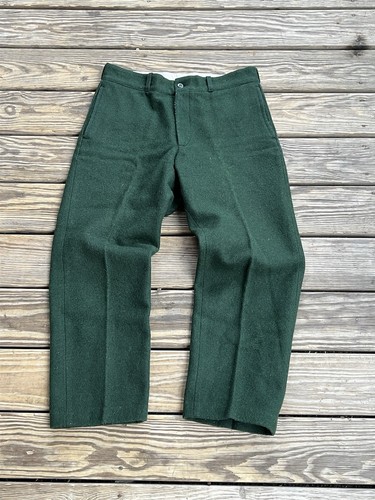 VTG Johnson Woolen Mills Pants Mens 35x28 Wool Hunting Heavyweight USA ...