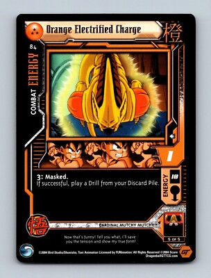 Dragon Ball GT TCG LIMITED Orange Electrified Charge 84 Score Lost ...