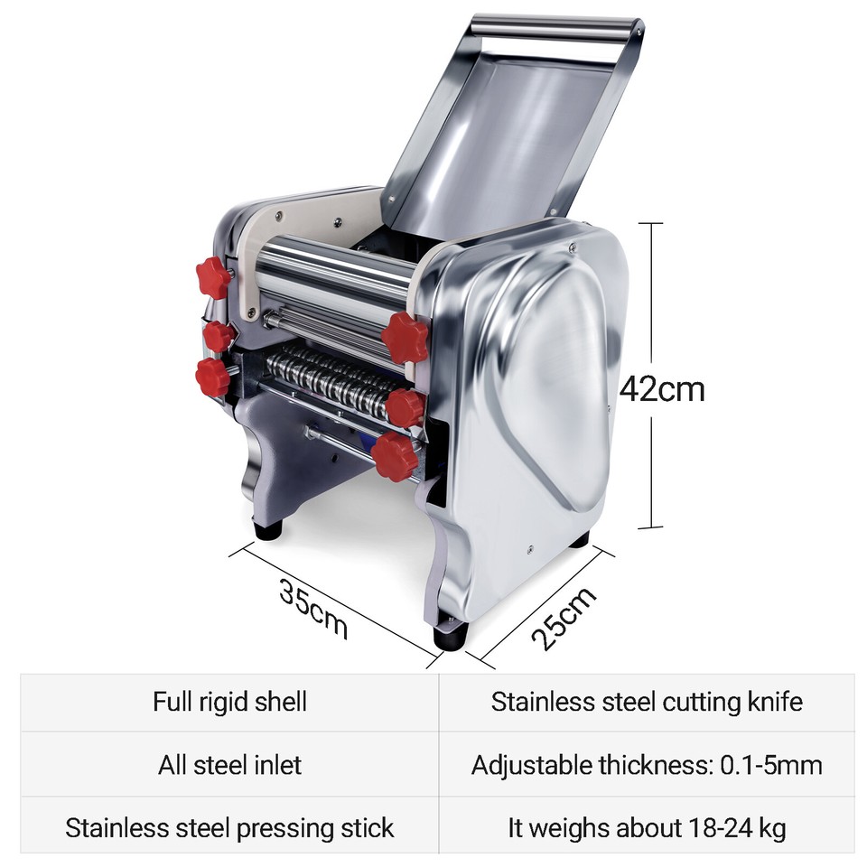 1.8/3/9mm Electric Pasta Press Maker Wonton Skin Noodle Machine ...