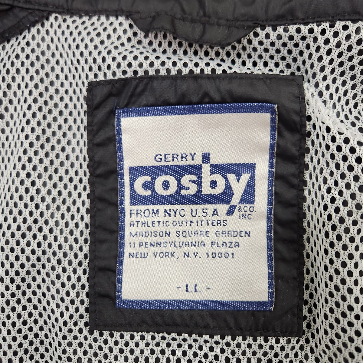 Gerry Cosby Jacket Adult Large Black Full Zip Windbreaker Gerry Cosby Jacket Adult Large Black Full Zip Windbreaker