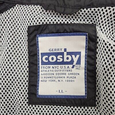 Gerry Cosby Jacket Adult Large Black Full Zip Windbreaker Gerry Cosby Jacket Adult Large Black Full Zip Windbreaker