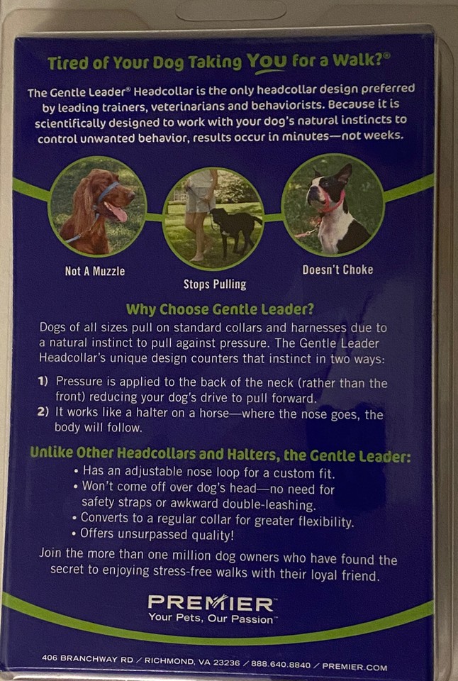 Premier Gentle Leader for Dogs Medium Red 25-60lbs New Unopened ...