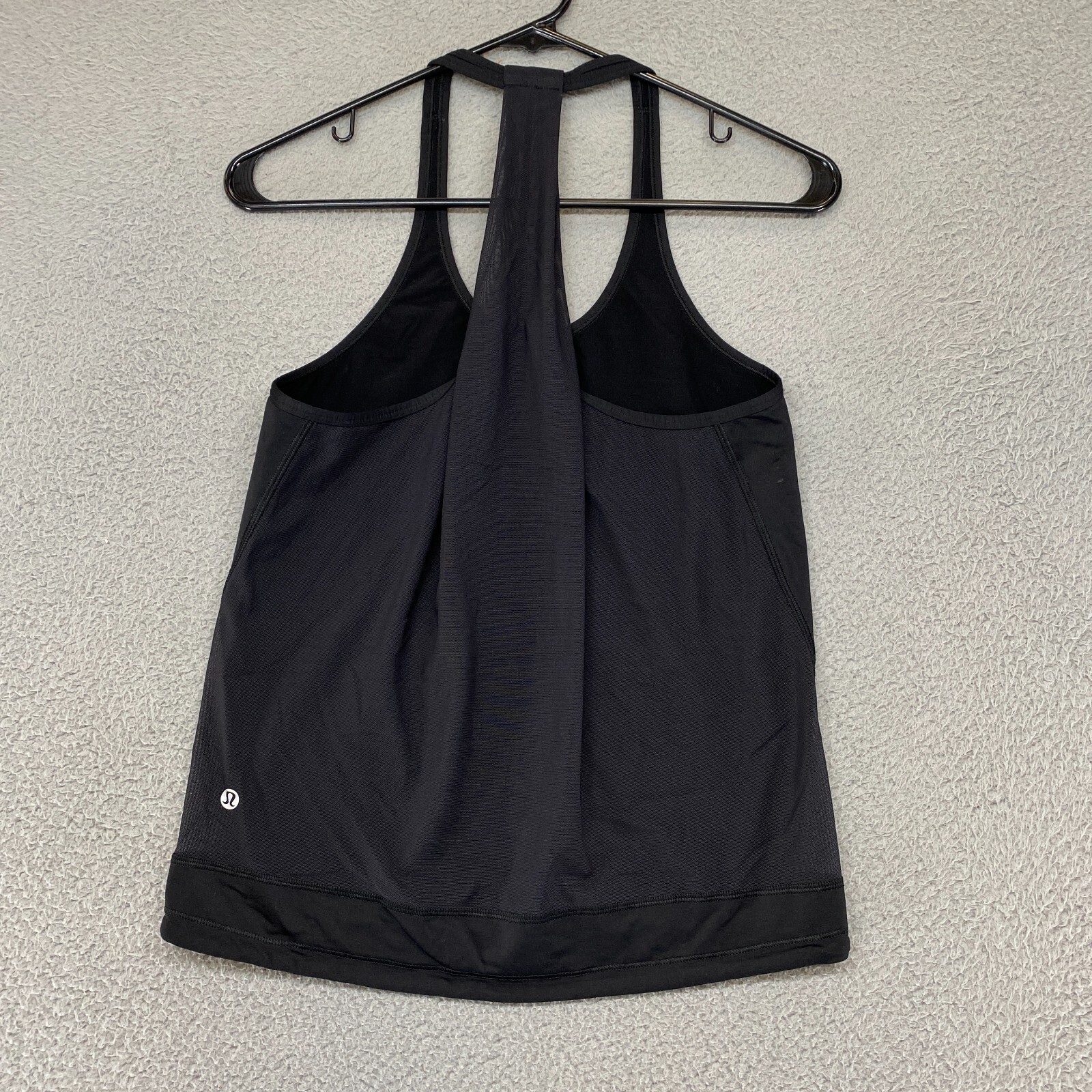 Lululemon Tank Womens 4 Black Mesh Racerback Cinch Wa… - Gem