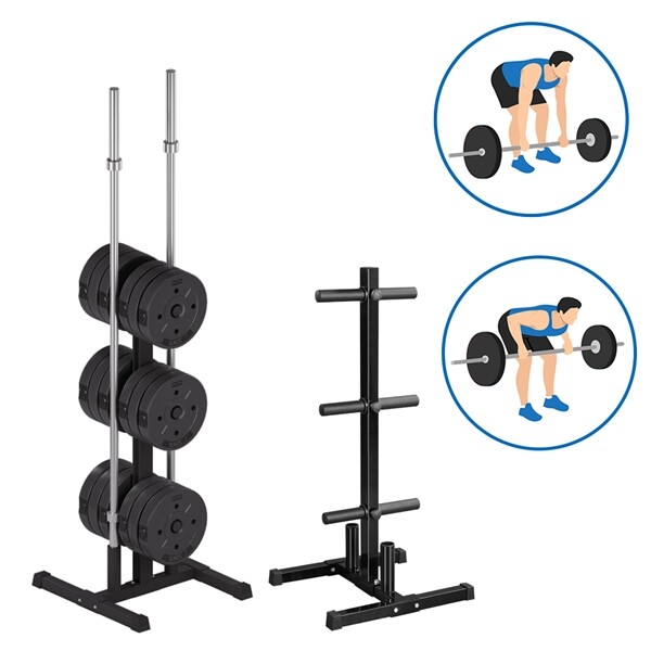 Olympic Plate Tree Holder Weight Bumper Plate Tree Stand Rack Home Gym ...