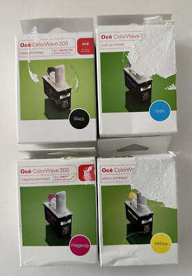 4 oce colorwave 300 schwarz cyan gelb magenta druckkopf printhead ...
