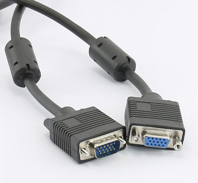 SVGA / VGA EXTENSION Monitor Cable MALE TO FEMALE Lead TRIPLE SHIELDED ...