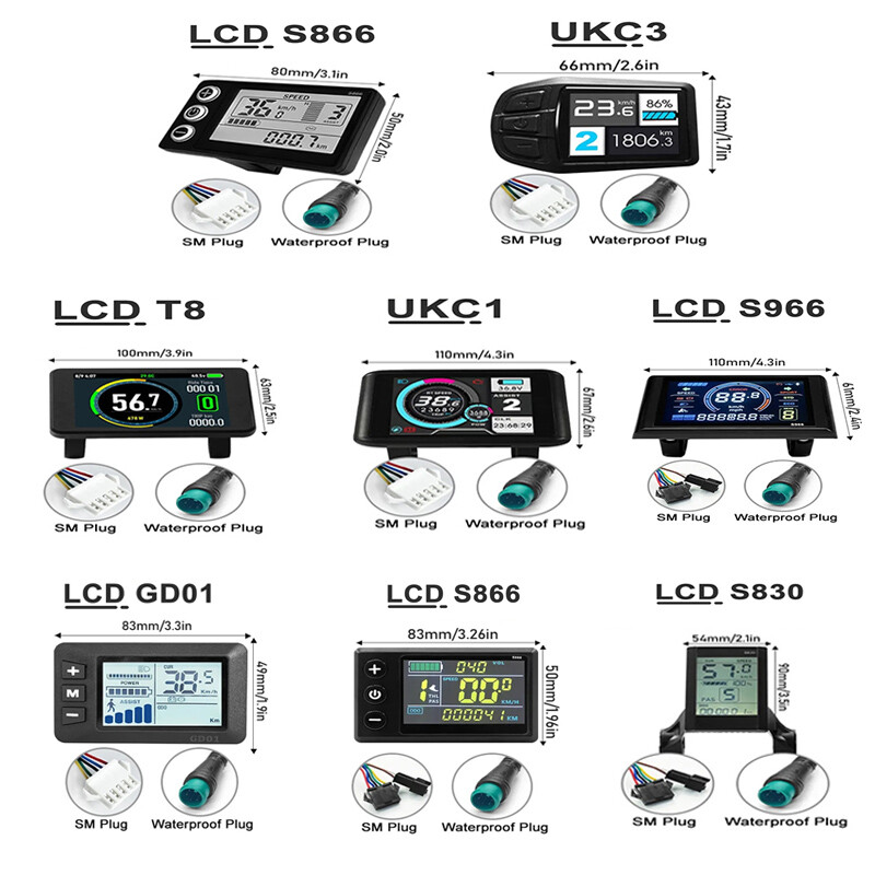 E-bike JN LCD Display S866 S830 S966 S900 GD01 UKC1 UKC3 for Electric ...