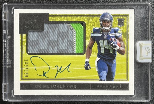 DK METCALF 2019 PANINI ONE #11 ROOKIE JERSEY PATCH AUTO RC 139/199 ...