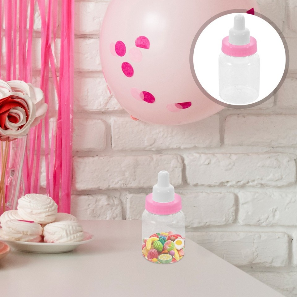 48pcs Transparent Baby Bottle Boxes: Plastic Candy Containers Bulk Set ...