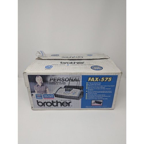 Brother FAX 575 Personal Fax Machine Copier Open Box **Missing Steel ...