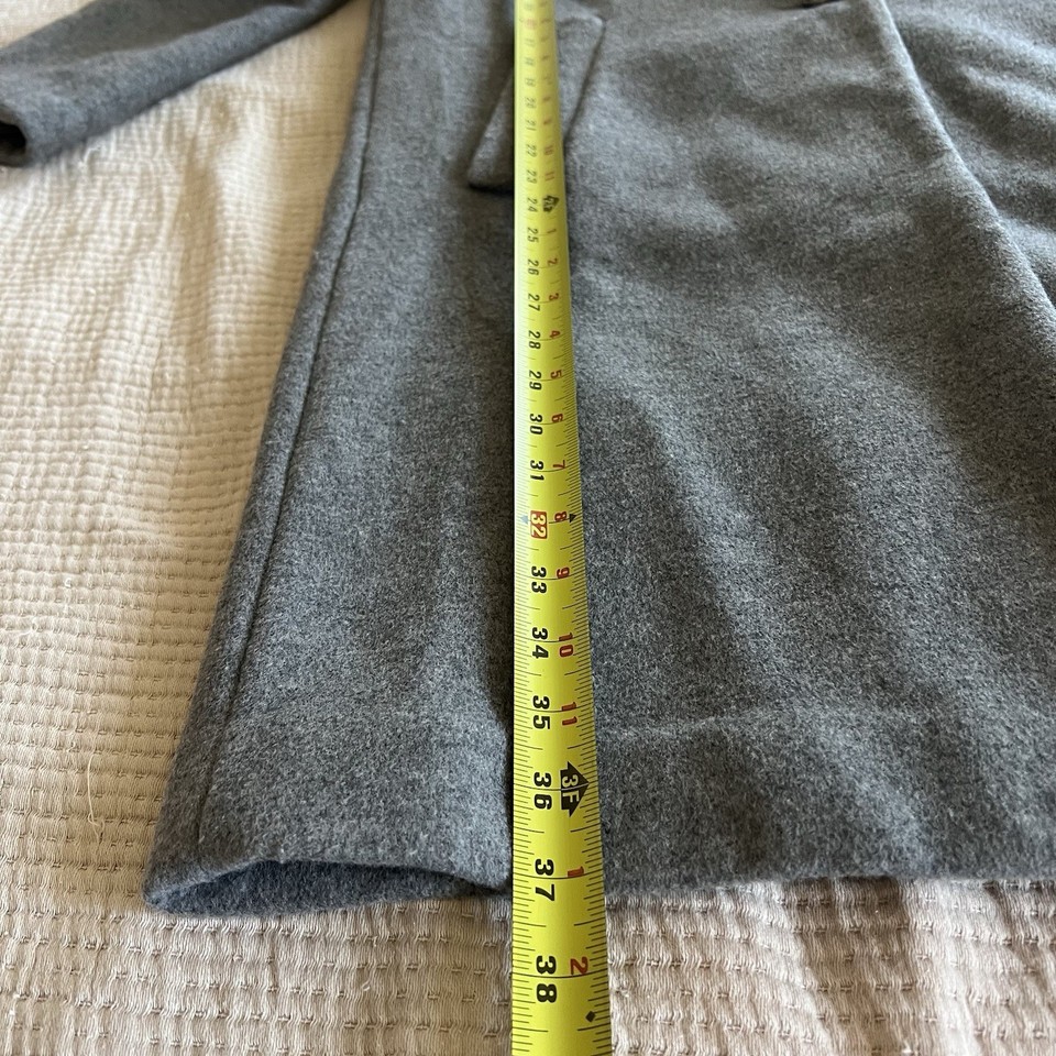 Madewell Elmcourt Blanket Long Coat Women Small Gray Wool Button Preppy ...