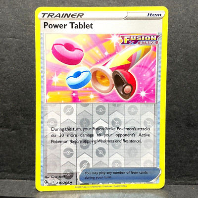 2021 POKEMON FUSION STRIKE POWER TABLET 236/264 REVERSE HOLO (UNCOMMON ...