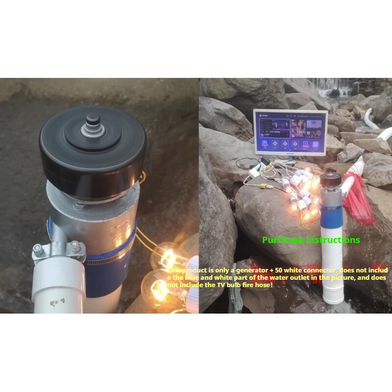 1000W Water Turbine Generator Kit Mini Hydroelectric Pelton Wheel Power ...