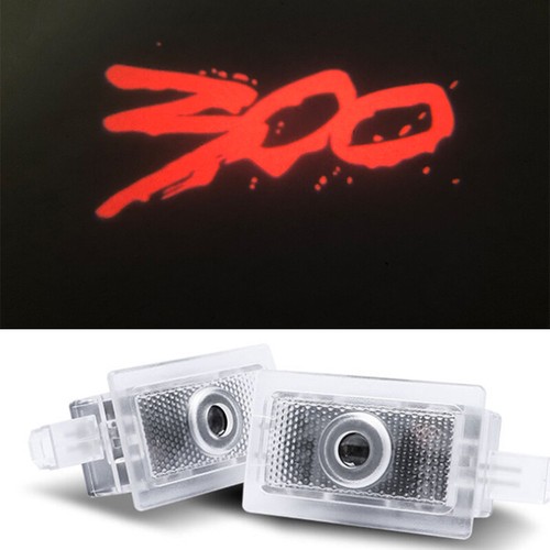 2x HD Red 300 Car LED Door Laser projector Lights For Chrysler 300 2005 ...