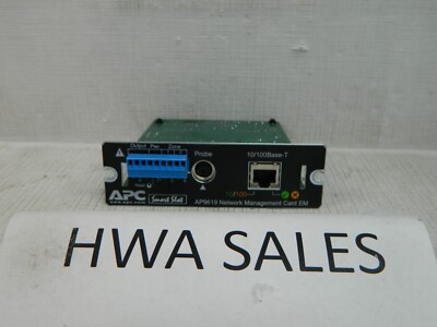 APC Smart Slot AP9619 UPS NETWORK MANAGEMENT CARD EM tested 10/100 | eBay