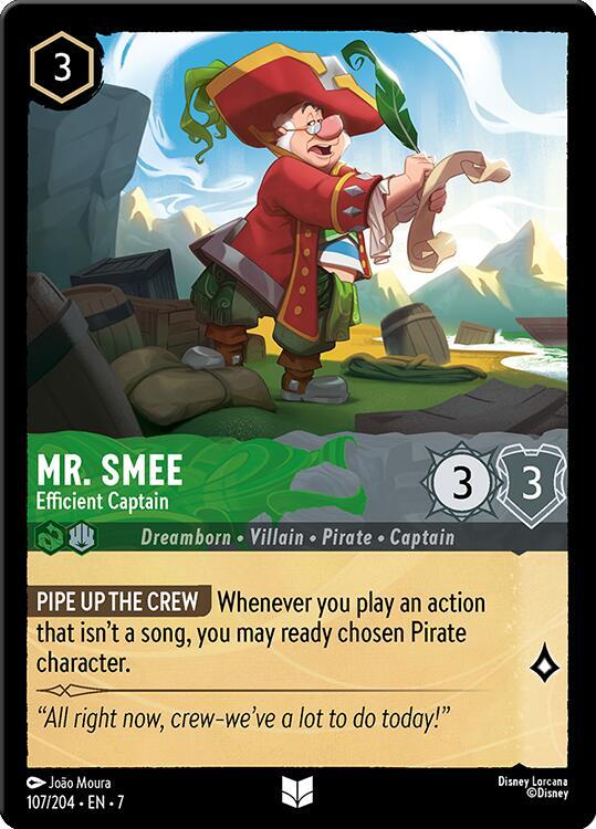 Mr. Smee - Efficient Captain 107/204 Archazia's Island Cold Foil for ...