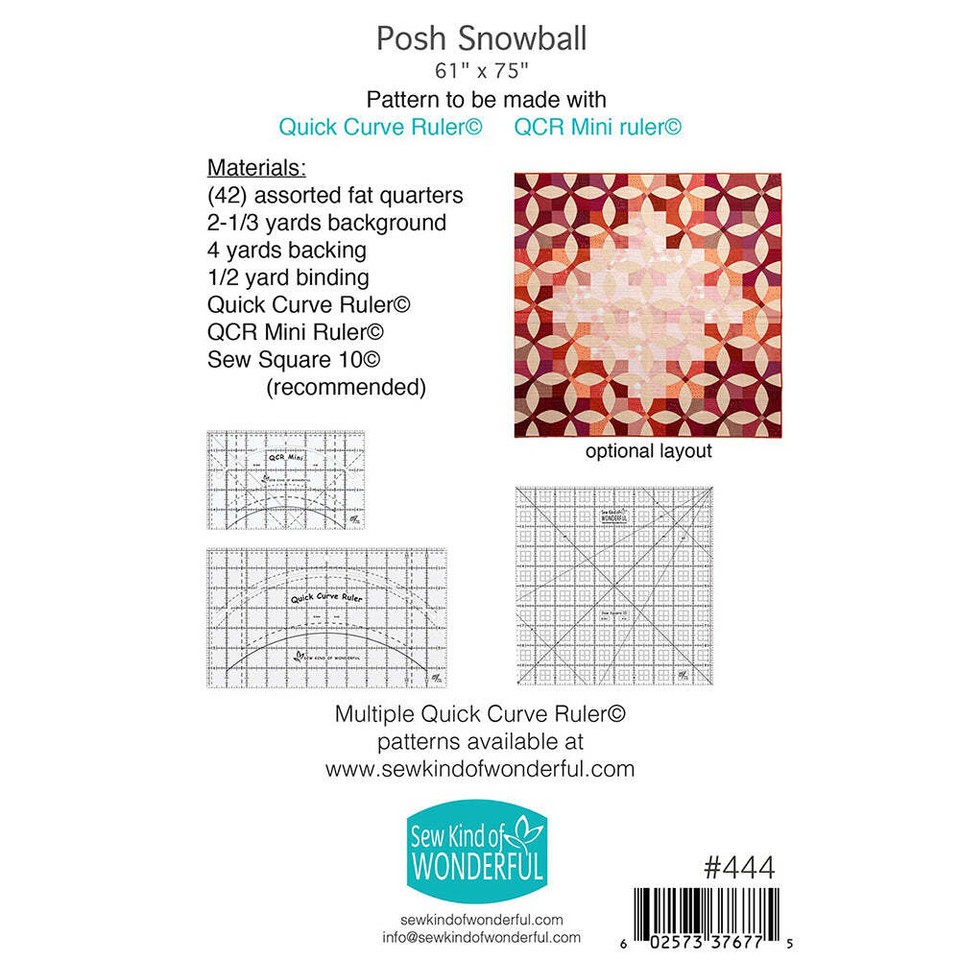 Sew Kind of Wonderful Posh Snowball Quilt Pattern | eBay