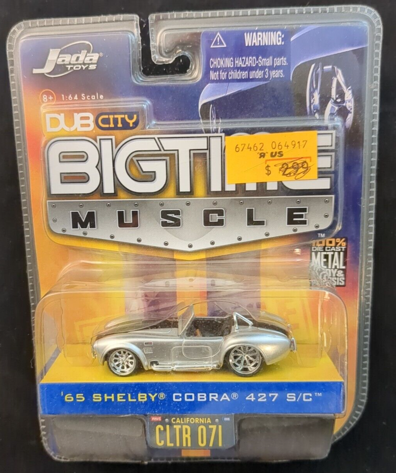 1/64 Jada Dub City Bigtime Muscle 1965 Shelby Cobra 427 S/C, Silver ...