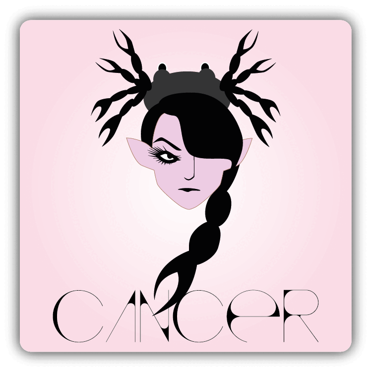 Cancer Zodiac Sign Gothic Elf Car Bumper Sticker Decal | eBay