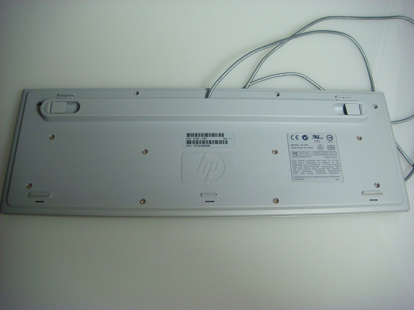 HP Standard PS/2 Desktop Computer Keyboard Model KB-0228 REV: 1.1 (O-11 ...