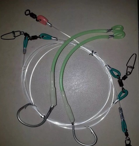 MULLOWAY RIG DEEP SEA 250LB LUMO RIGS HANDMADE 2 SWAPABLE 12/0 TUNA ...