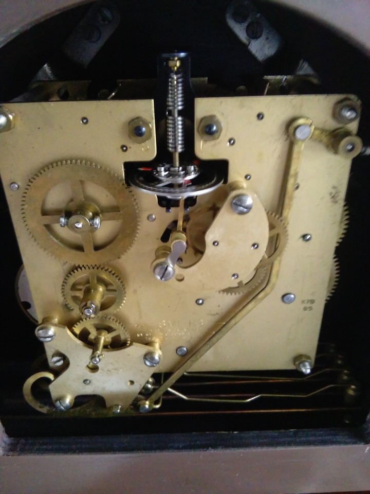 SMITHS LATE ART DECOR WESTMINSTER CHIME 8 DAY MANTLE CLOCK WORKING KEY ...