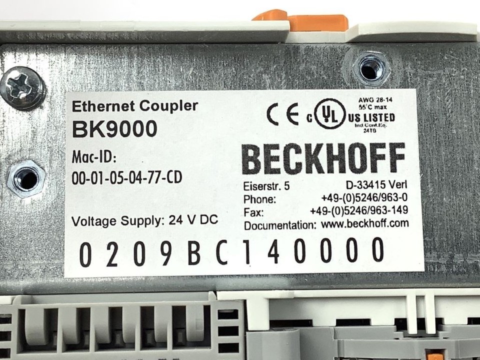 BK9000 - BECKHOFF Ethernet TCP/IP Bus Coupler Refurbished | eBay